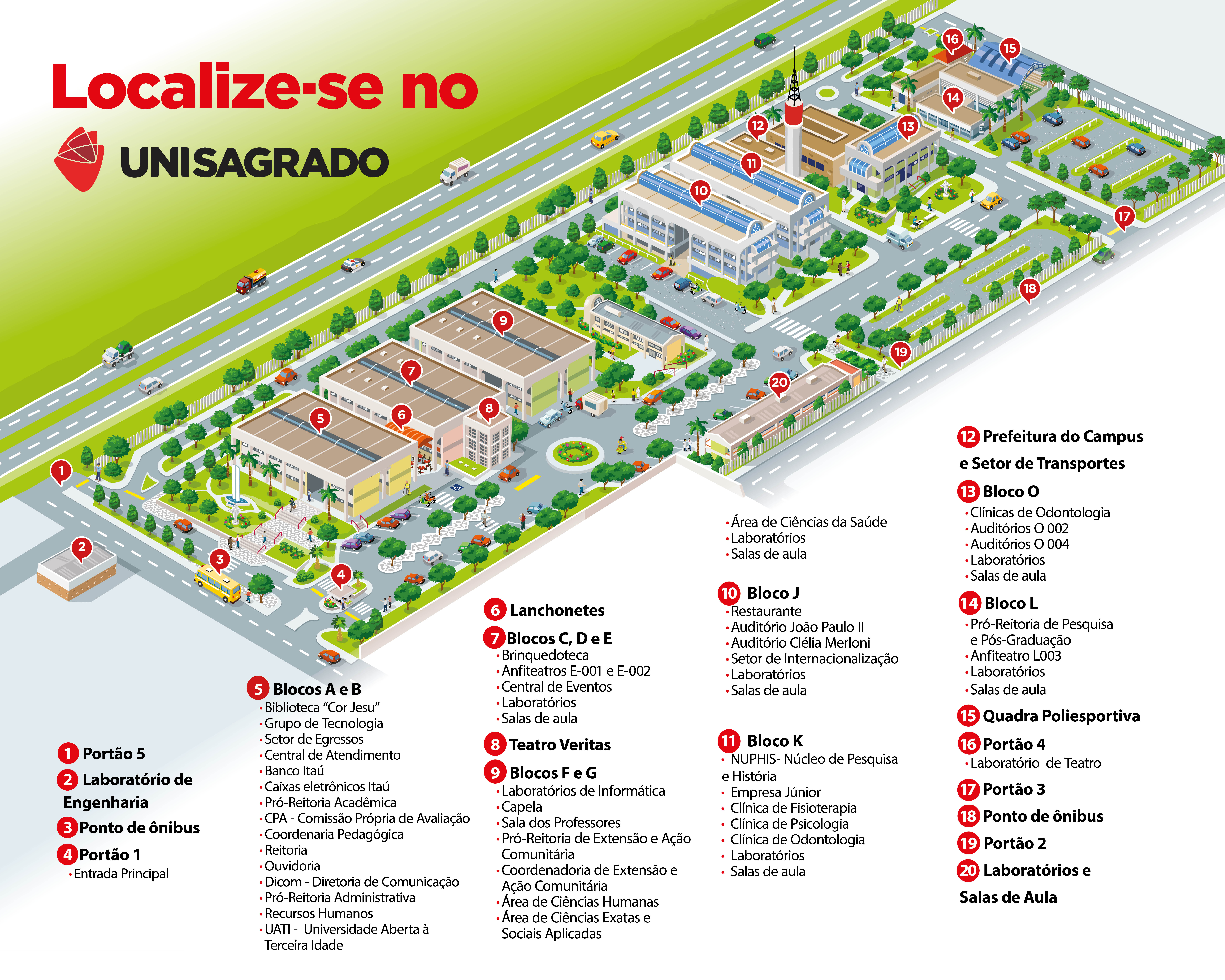 Mapa do Campus - UNISAGRADO